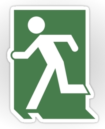 Lee Wilson Running Man Exit Sign Sticker Decals 61 – Lee Wilson ...