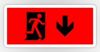 Running Man Exit Sign Sticker Decals 10 – Lee Wilson Disability Access ...