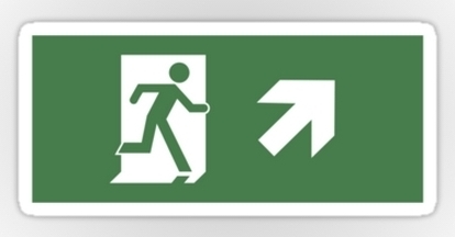 Running Man Exit Sign Sticker Decals 41 – Lee Wilson Disability Access ...