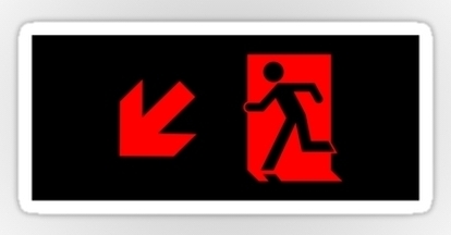 Running Man Exit Sign Sticker Decals 88 – Lee Wilson Disability Access ...