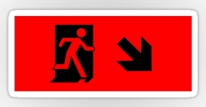Running Man Exit Sign Sticker Decals 9 – Lee Wilson Disability Access ...