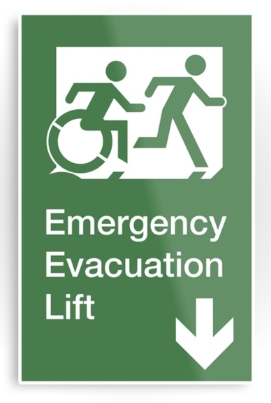 Accessible Means of Egress Icon Exit Sign Wheelchair Wheelie Running ...