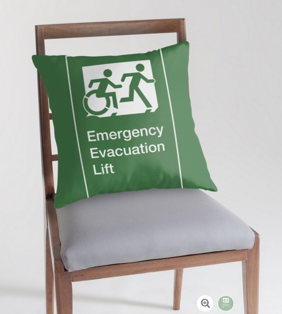 Accessible Means of Egress Icon Exit Sign Wheelchair Wheelie Running ...
